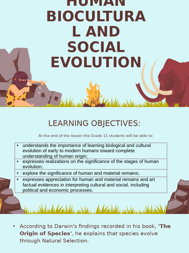 Ucsp W4 Human Biocultural and Social Evolution 1.0 | PDF | Homo | Society