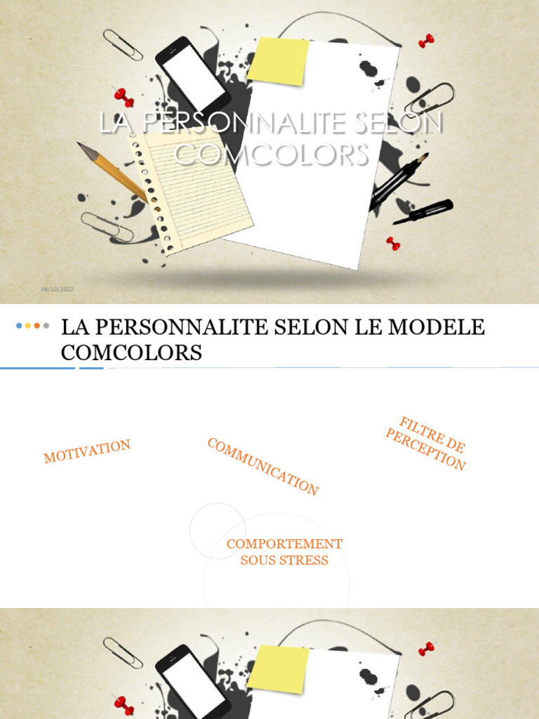 Comprendre la personnalité Comcolors | PDF | Motivation | Motivant