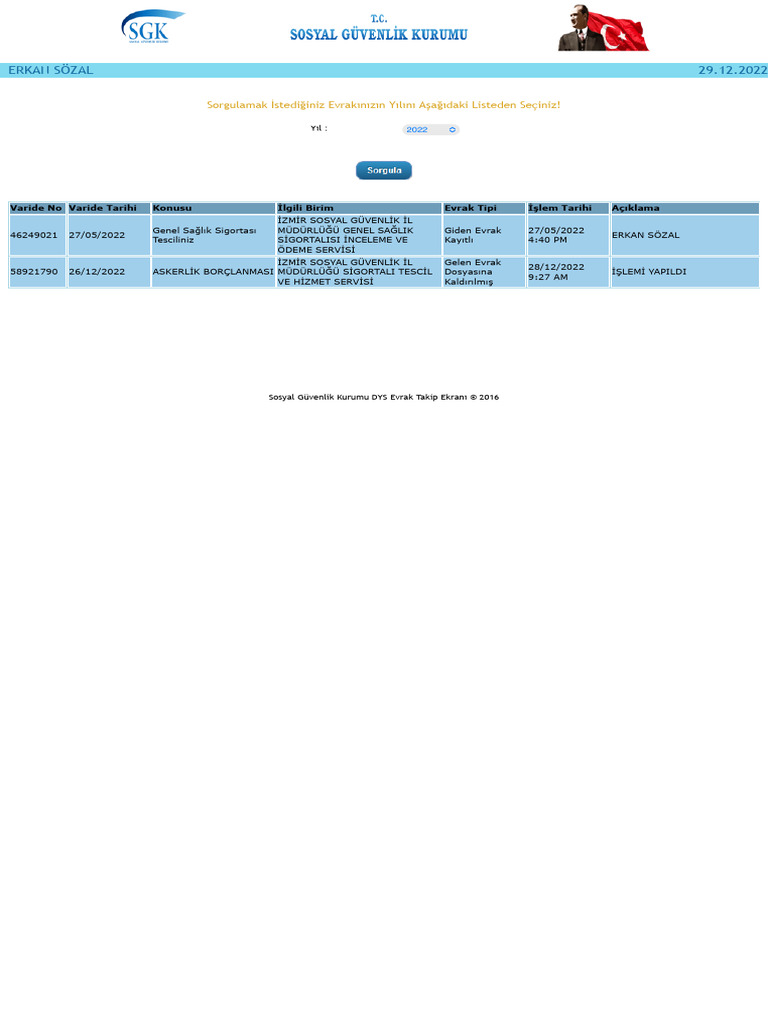 DYS Evrak Takip | PDF