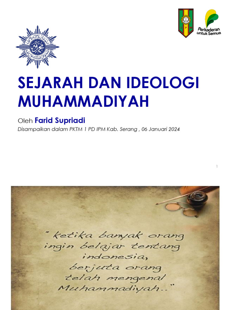 Ideologi Muhammadiyah | PDF