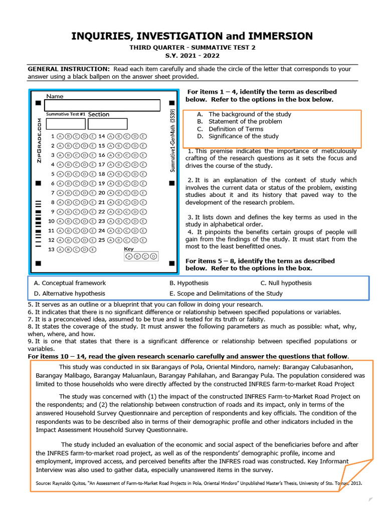 3Is-Q3-sum-2 | PDF | Hypothesis | Questionnaire