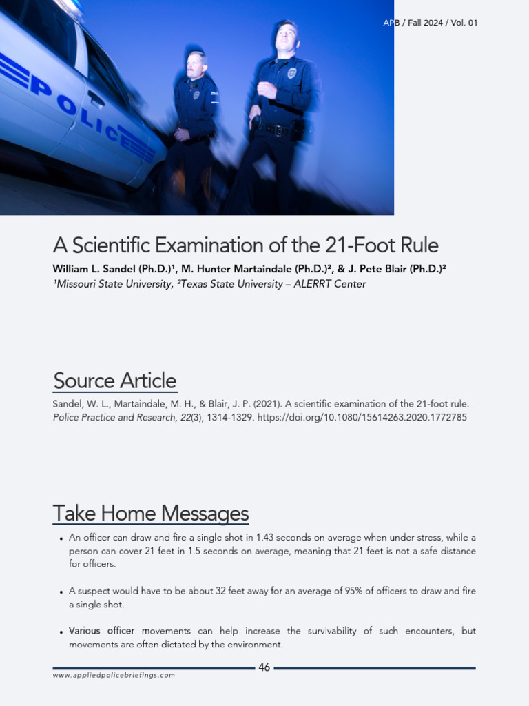 A Scientific Examination of The 21-Foot Rule | PDF