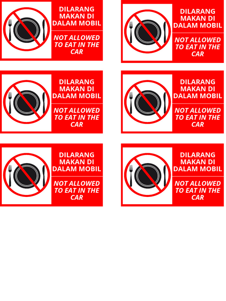 Larangan Makan di Dalam Mobil | PDF