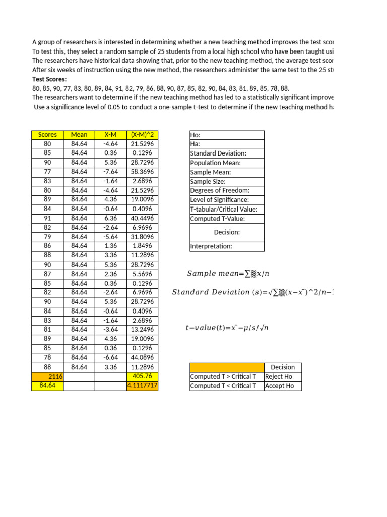 Stat-Test-Statistics-Samples | PDF | Statistical Significance | Student ...