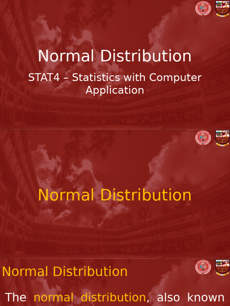 Stat4 Normal Distribution | PDF | Normal Distribution | Standard Error