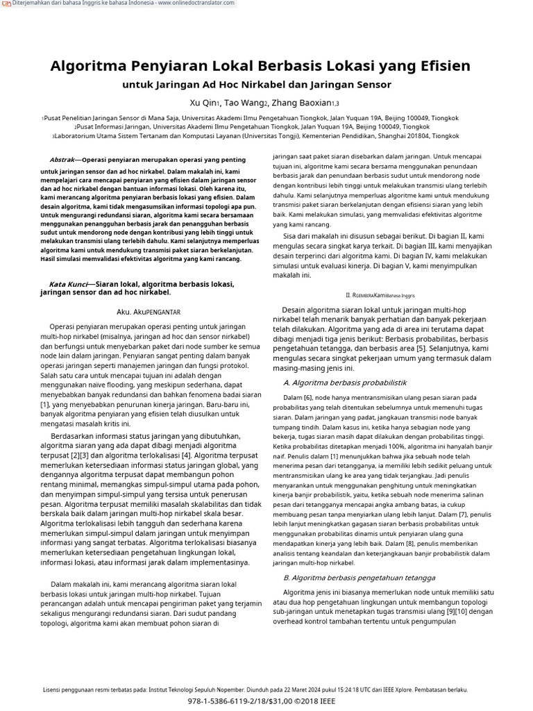 2022 An Efficient Location based Localized Broadcasting Algorithm.en.id | PDF