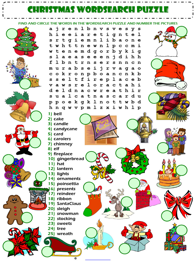 Christmas Vocabulary Wordsearch | PDF