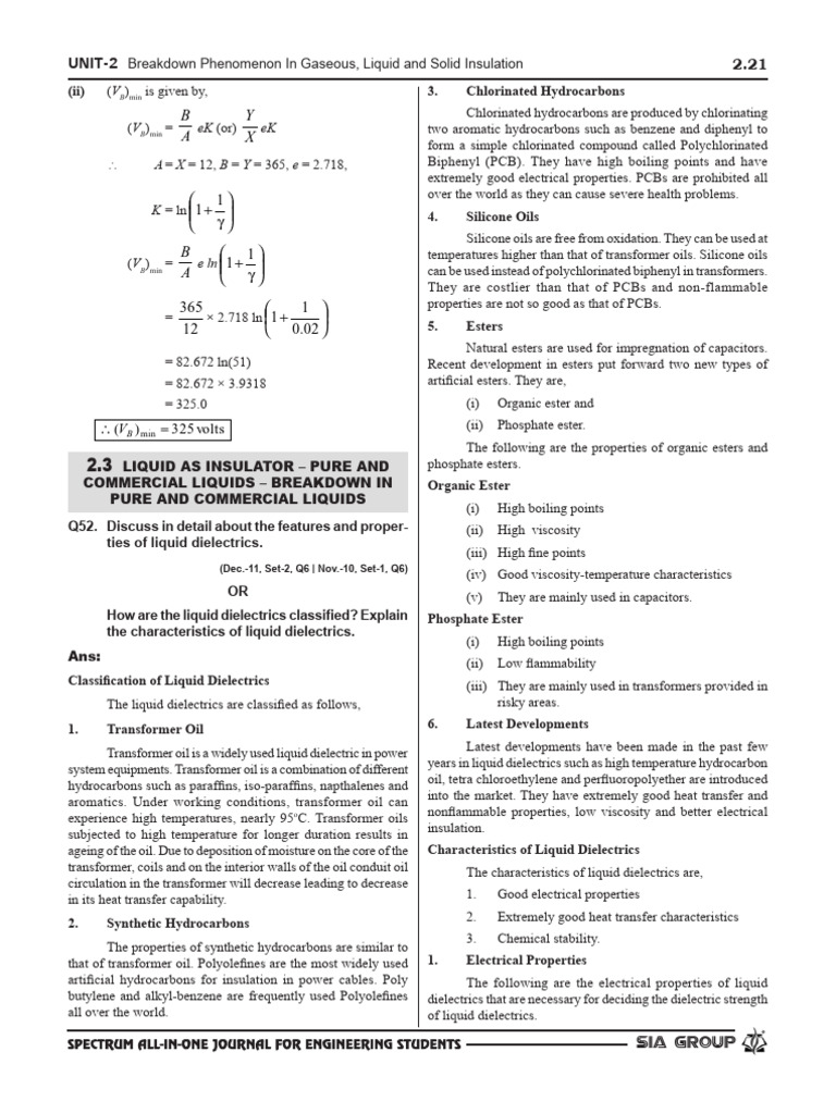 Unit 2 - High Voltage Engineering | PDF | Electrical Breakdown | Dielectric