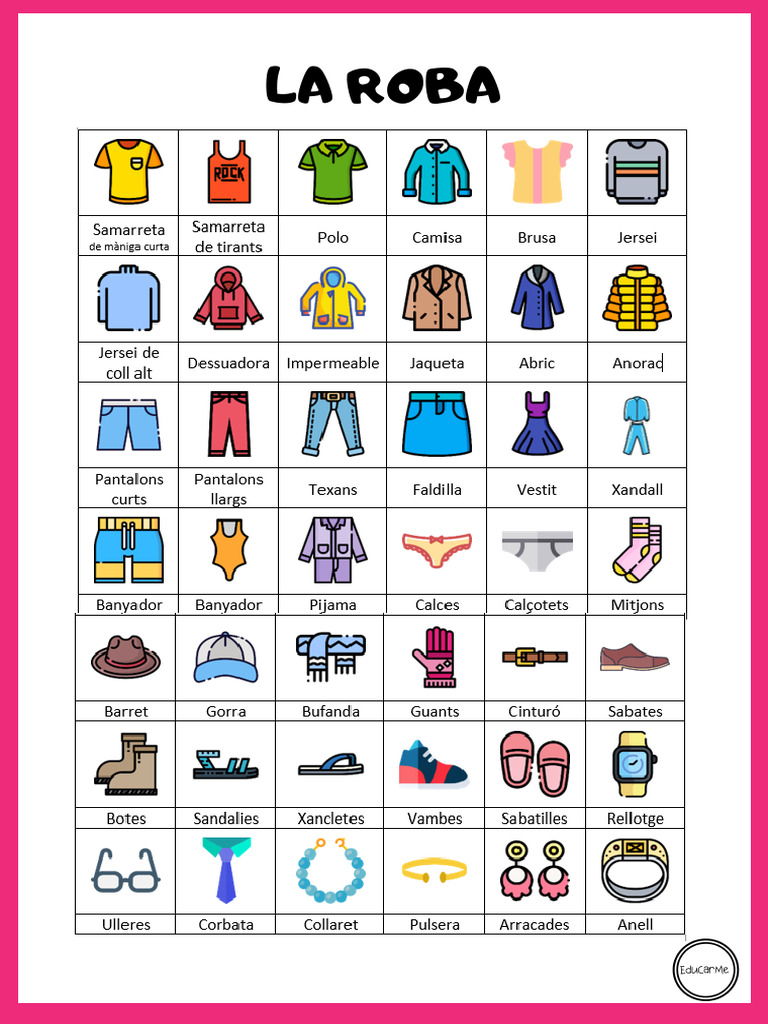 1 Vocabulari La Roba | PDF