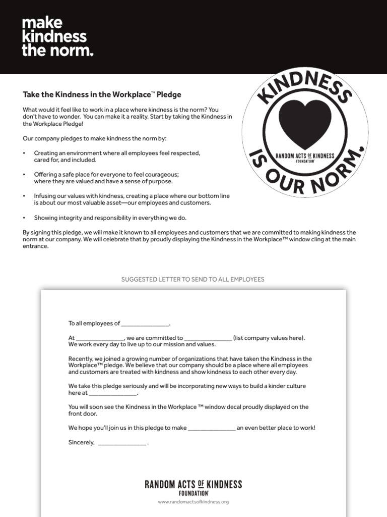 RAK Workplace Pledge Employee Letter | PDF