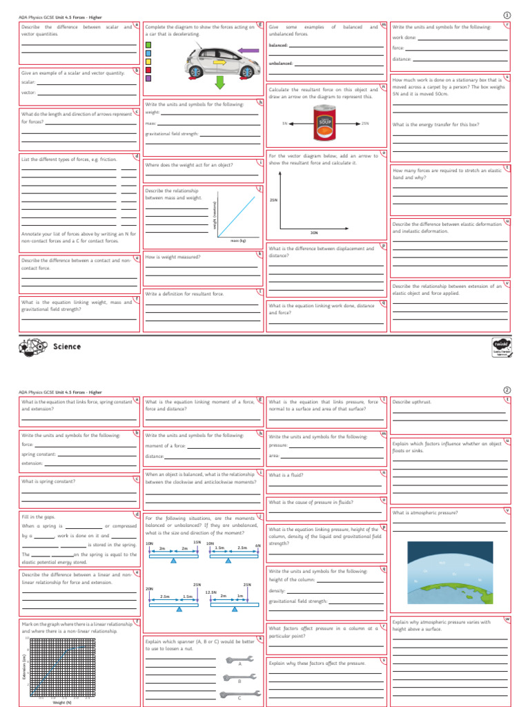 Unit 5 Forces separate | PDF | Force | Velocity