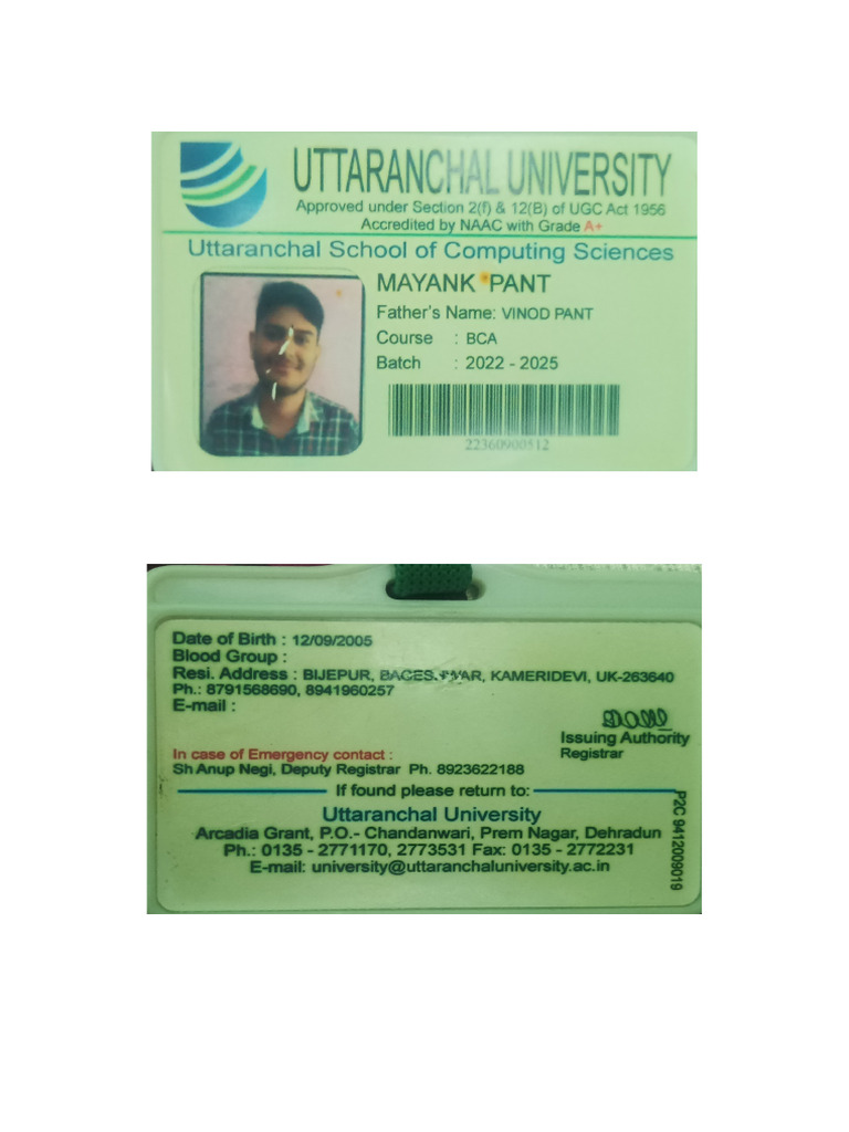 mayank pant id card proof | PDF