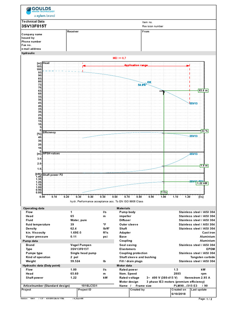 Pu Pdf Pump Mechanical Engineering