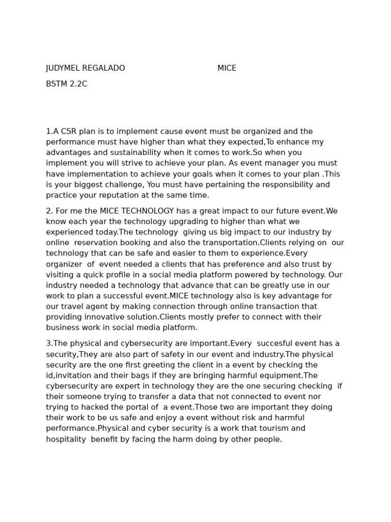 MICE Technology and Event Security | PDF