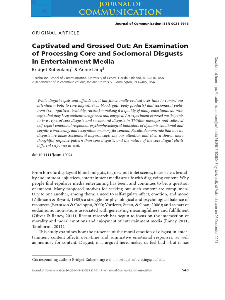 Captivated and Grossed Out | PDF | Disgust | Emotions