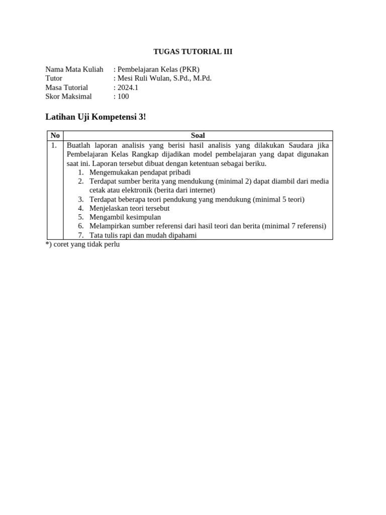Tugas Tutorial 3 | PDF