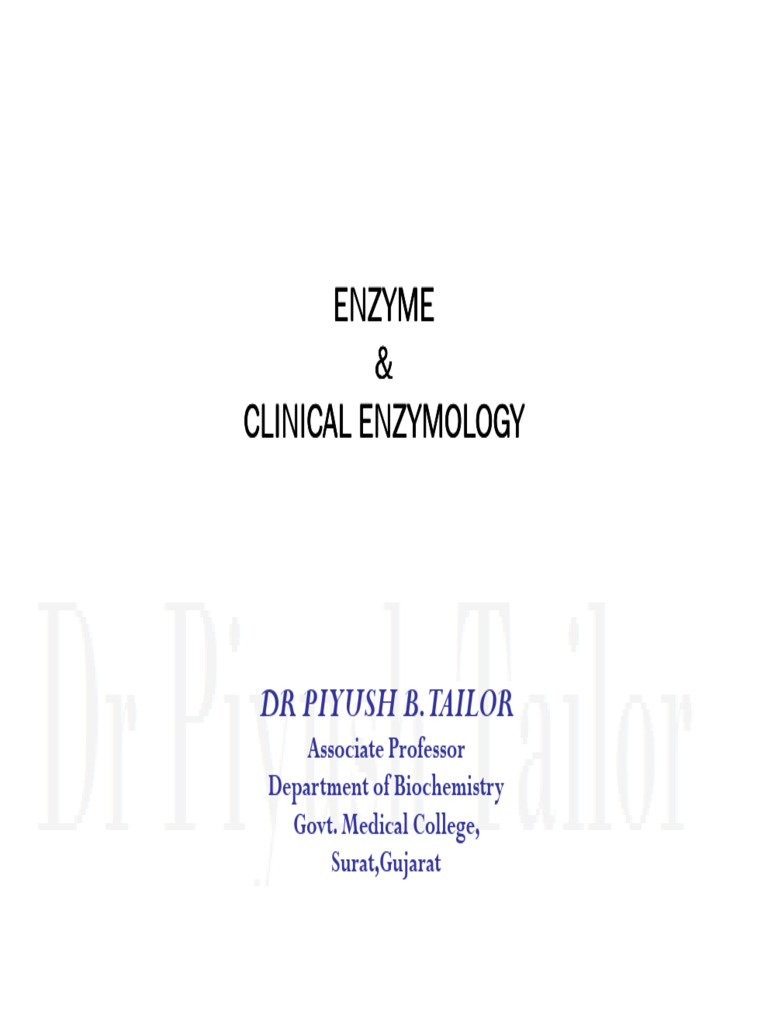 Enzyme Iso-Enzyme Clinical Enzymology | PDF | Enzyme Inhibitor ...