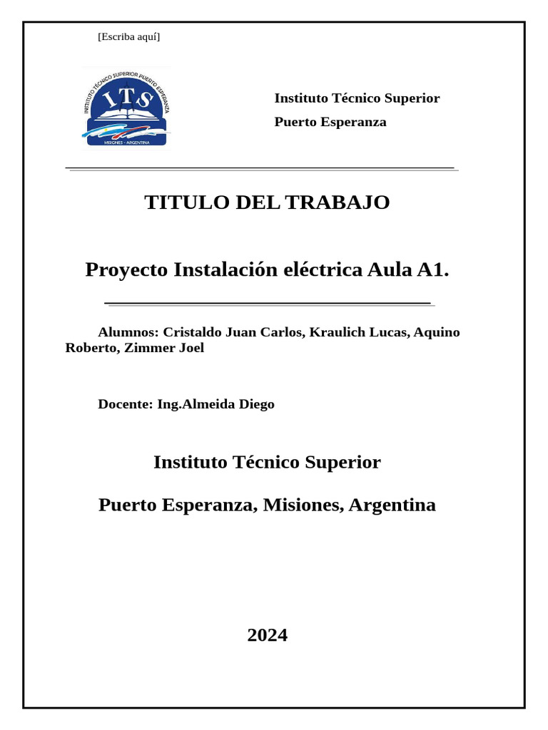 Proyecto Aula A1 Nuevooo - 041009 | PDF | Energia electrica ...