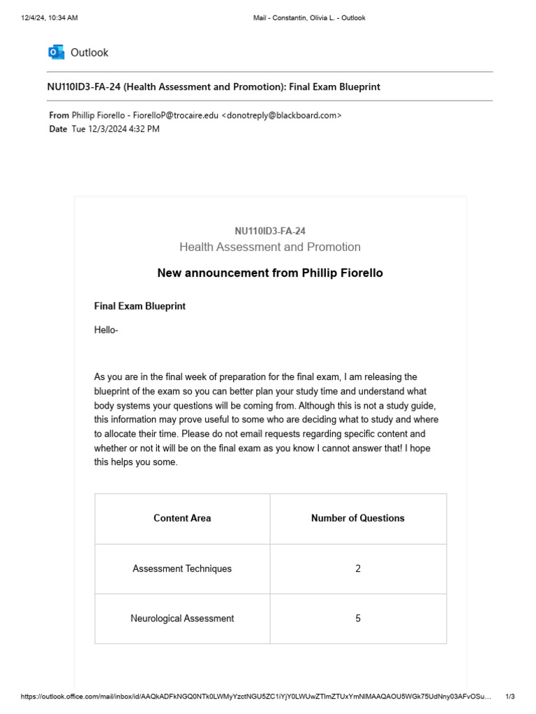 Final Exam Guideline | PDF