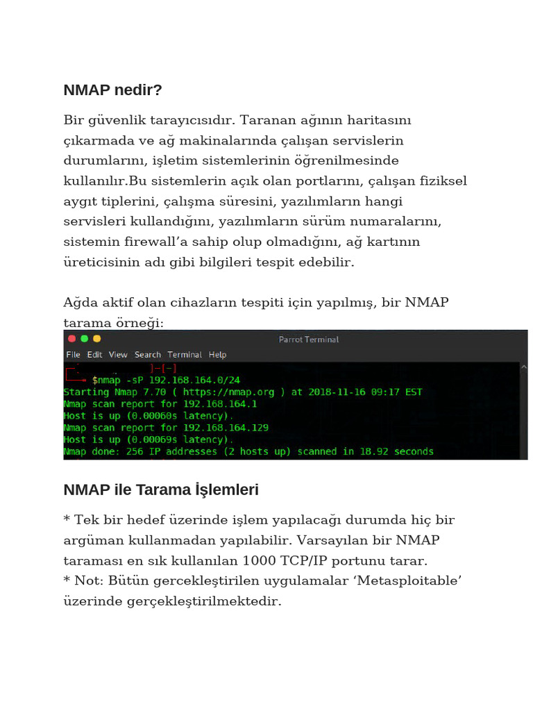 NMAP Nedir | PDF