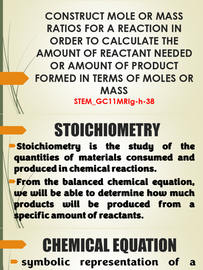 Stoichiometry | PDF | Stoichiometry | Mole (Unit)