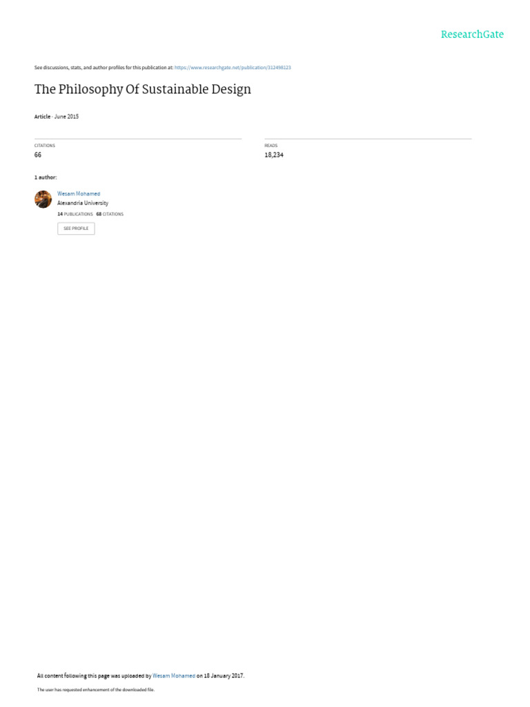 THE PHILOSOPHY OF SUSTAINABLE DESIGN | PDF | Sustainable Design ...