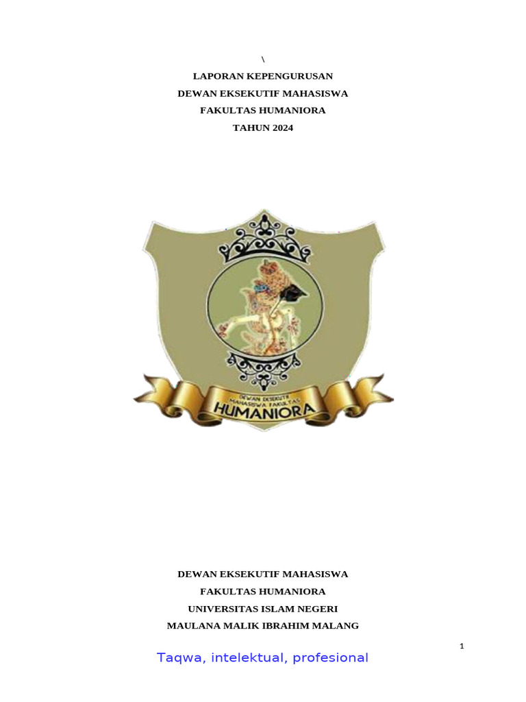 Draft LPJ Kepengurusan Dema | PDF