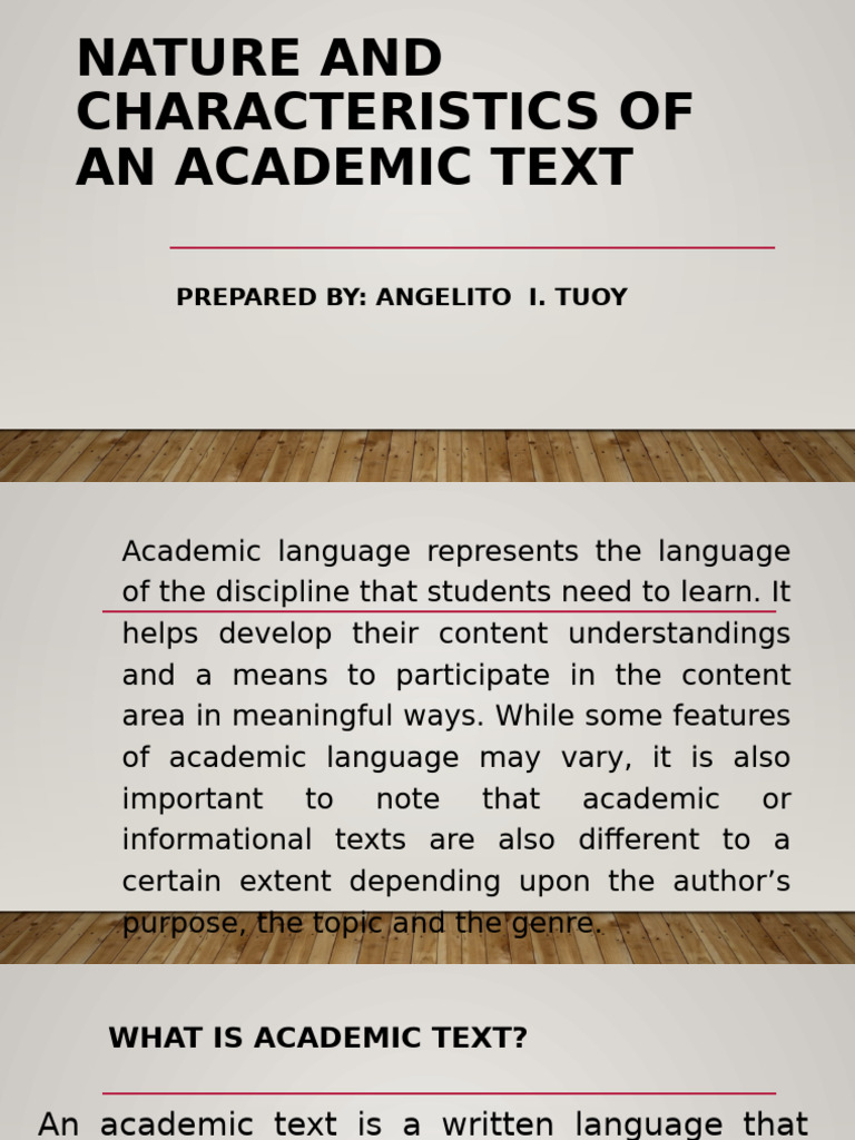 Lesson-1-Nature-and-Characteristics-of-an-Academic-Text | PDF | Word ...