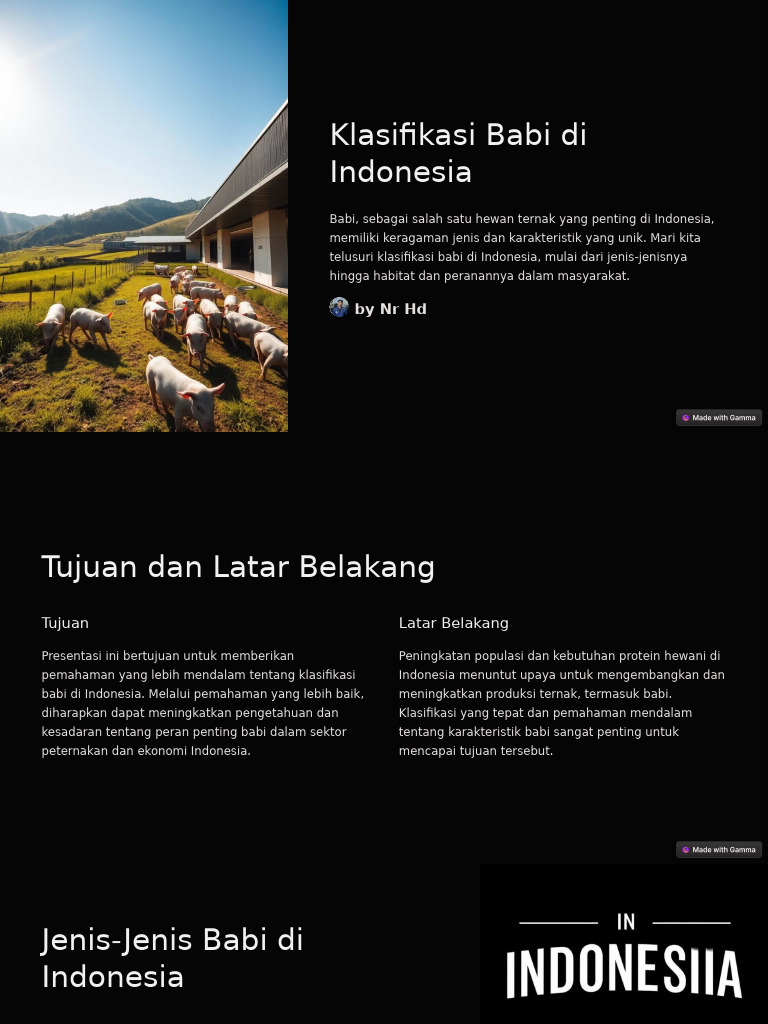 Klasifikasi Babi Di Indonesia | PDF
