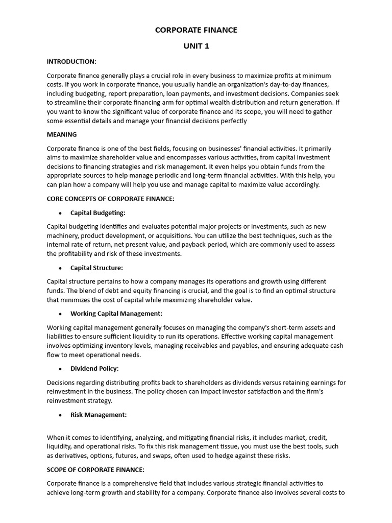 UNIT 1 | PDF | Present Value | Interest
