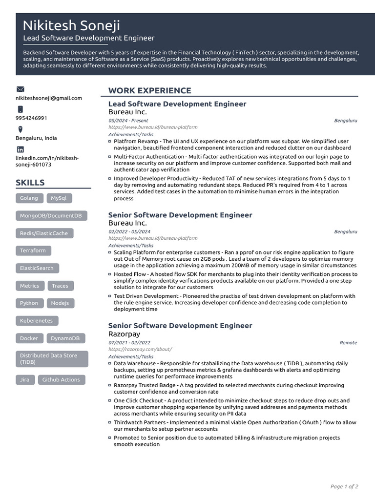 My Resume (1) | PDF | Systems Engineering | Software Engineering