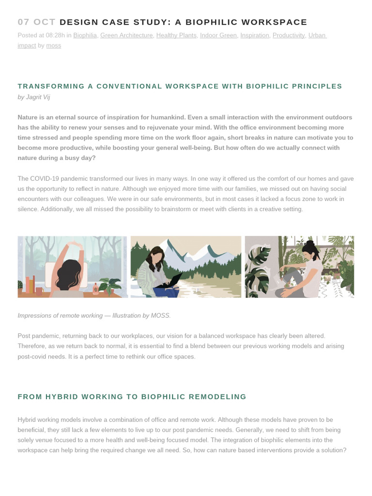 Biophilic Workplace Case Study 1 | PDF | Nature | Well Being