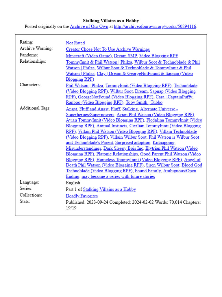 Stalking Villains As A | PDF