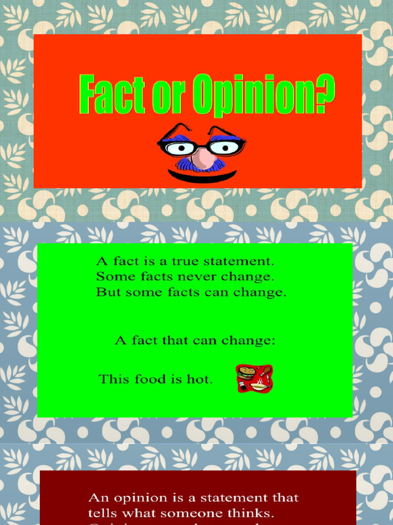 Facts and Opinion | PDF