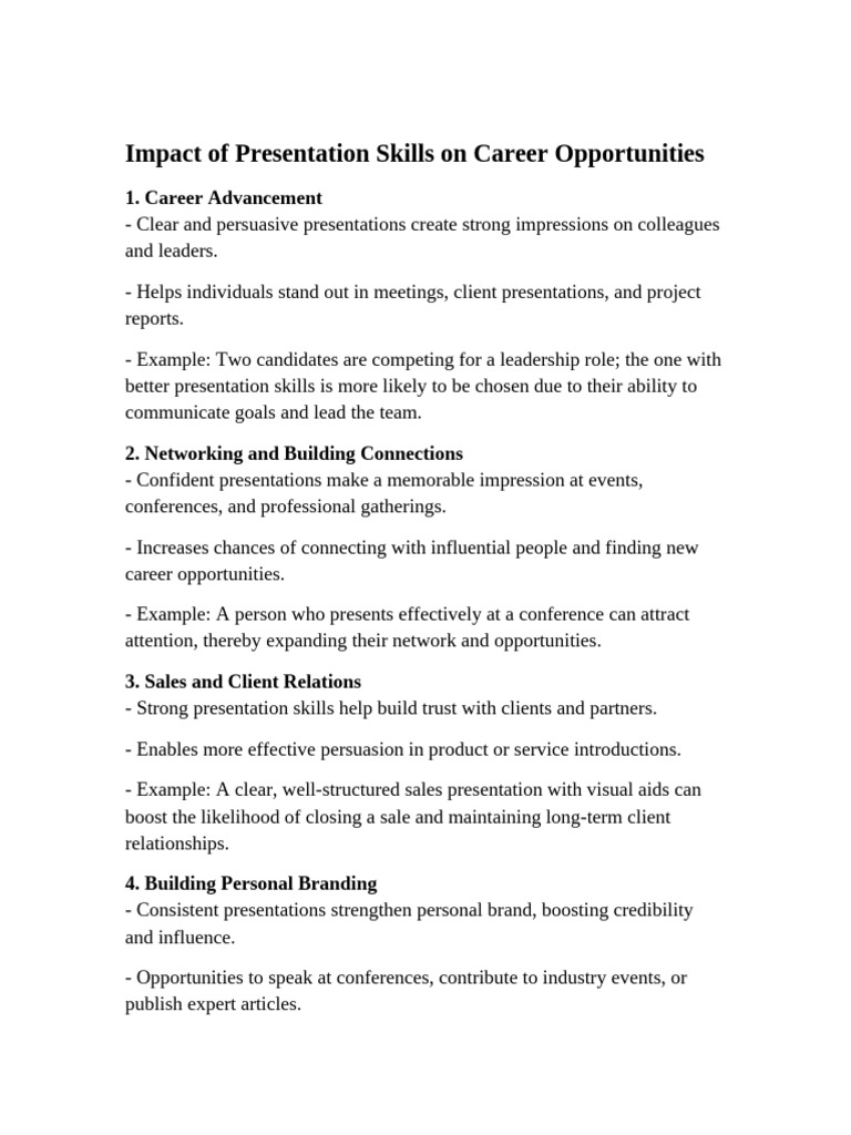 Boost Career with Presentation Skills | PDF
