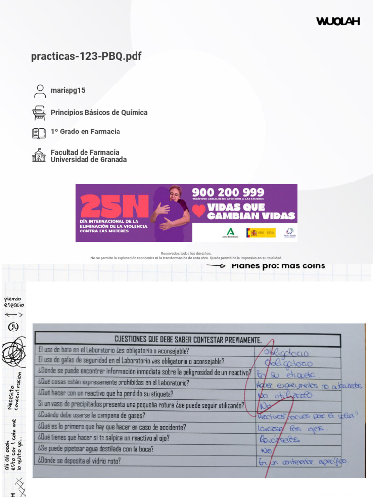 Practicas 123 PBQ PDF | PDF | Ácido clorhídrico | Compuestos químicos