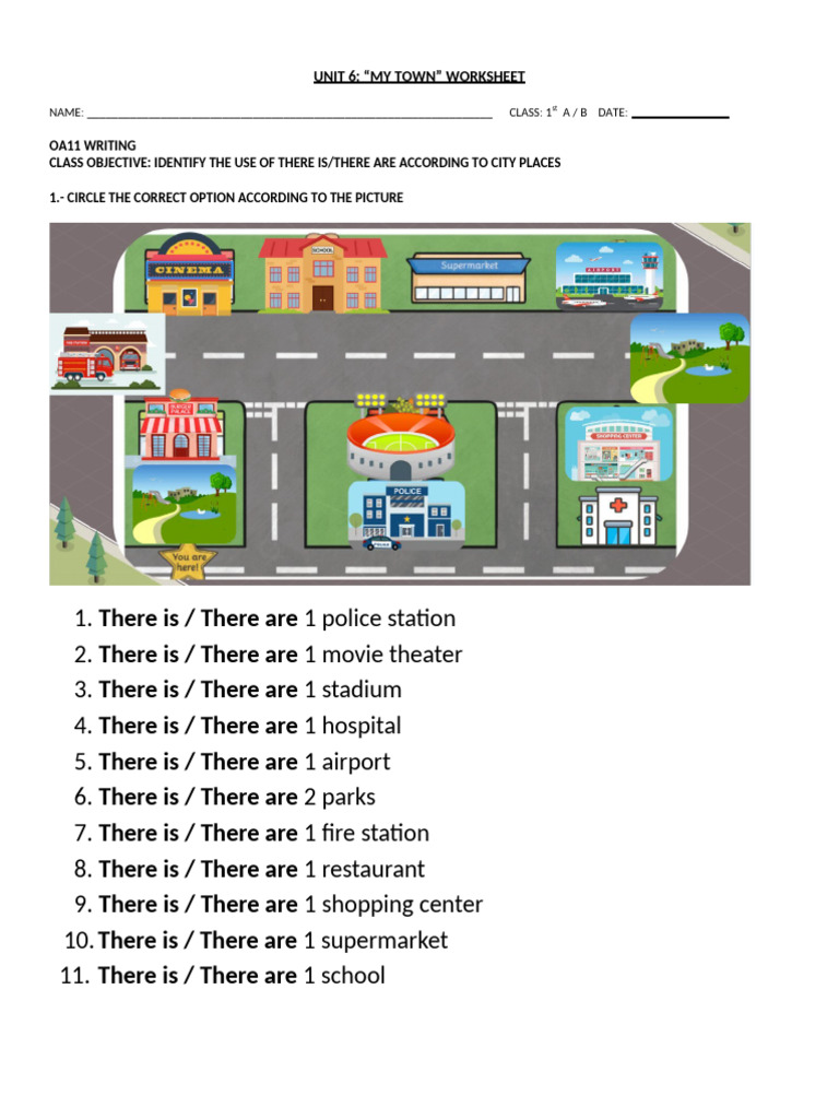 Copia de My Town Writing 1st Grade | PDF