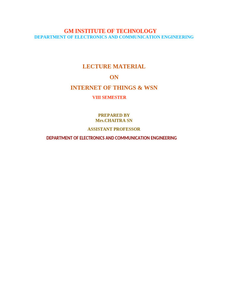 IOT AND WSM MODULE 1 AND 2 NOTES | PDF | Computer Network | Internet Of ...