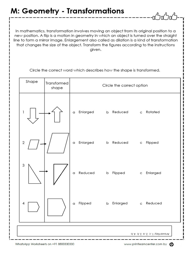 11 9 10 Math Geometry Transformations | PDF