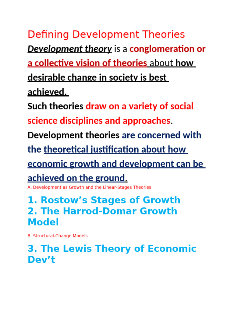 Development Theories | PDF