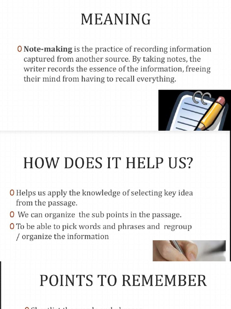 Note – making | PDF