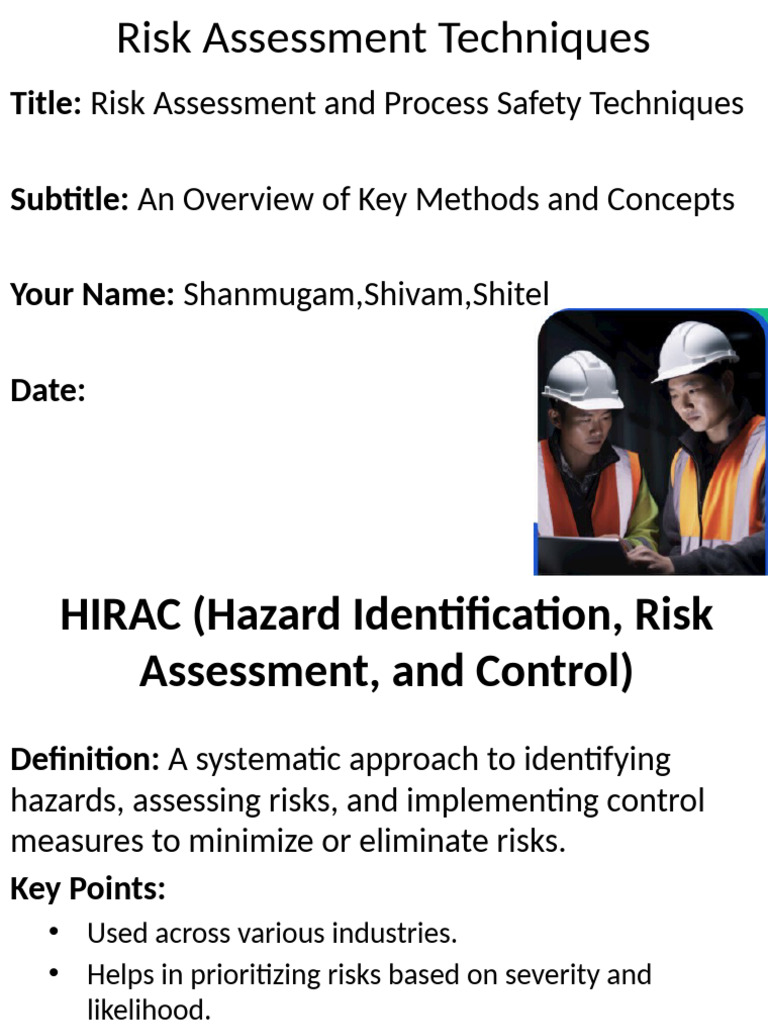Risk Assessment Techniques | PDF | Differential Scanning Calorimetry ...