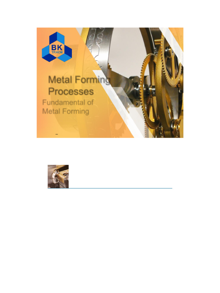 Fundamentals of Metal Forming Processes | PDF | Deformation ...