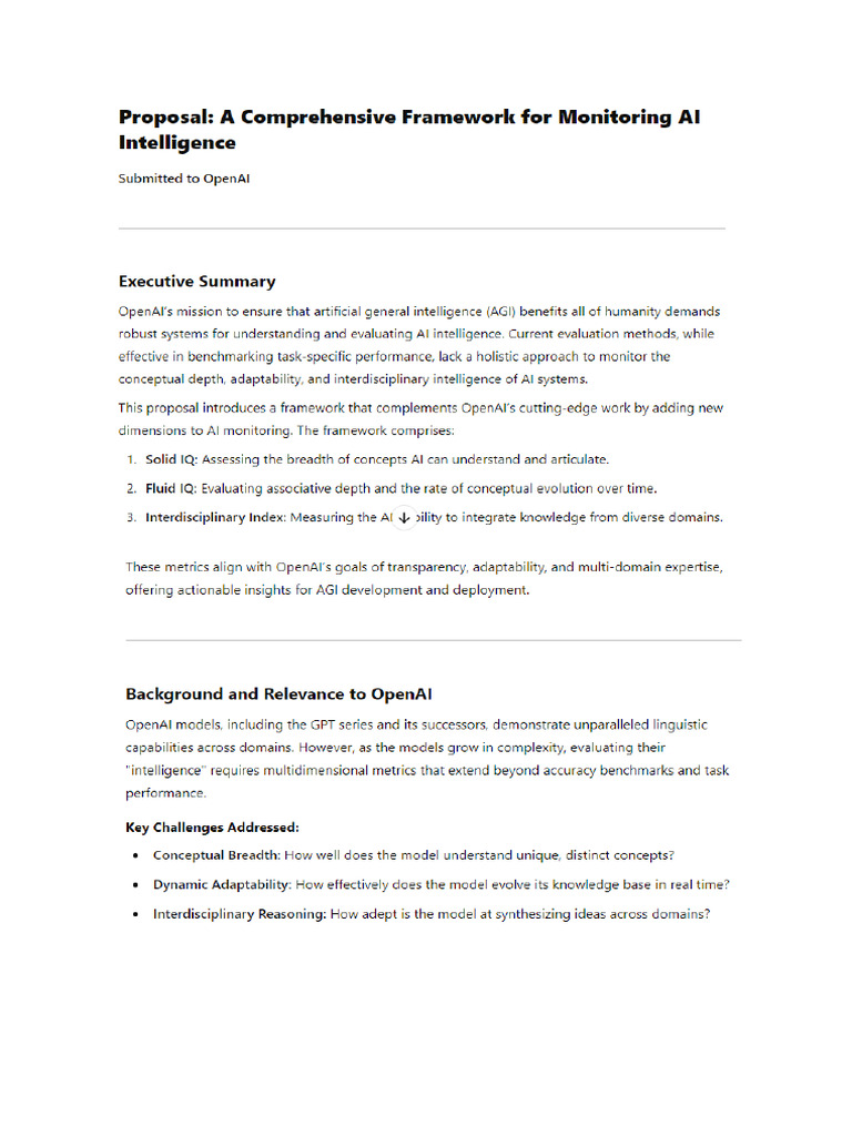 A Comprehensive Framework For Monitoring AI Intelligence | PDF | Artificial Intelligence ...