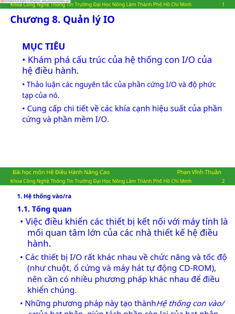 Chapter08 IOManagement - En.vi | PDF
