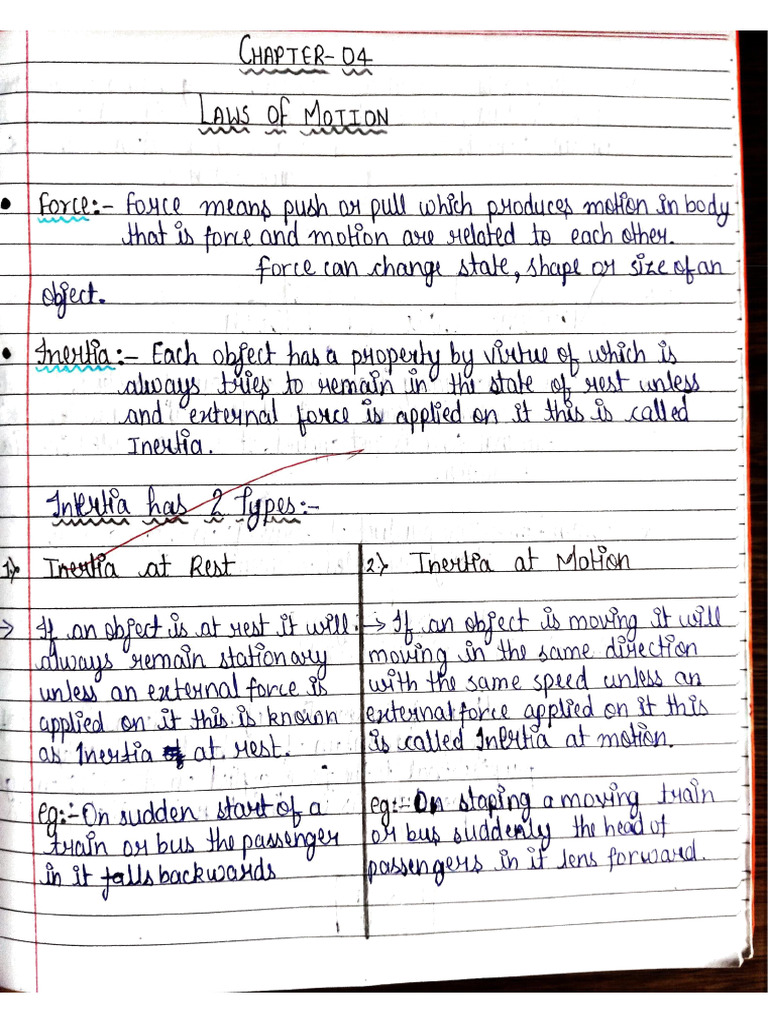 PDF of Physics Chapter-04 Laws of Motion | PDF