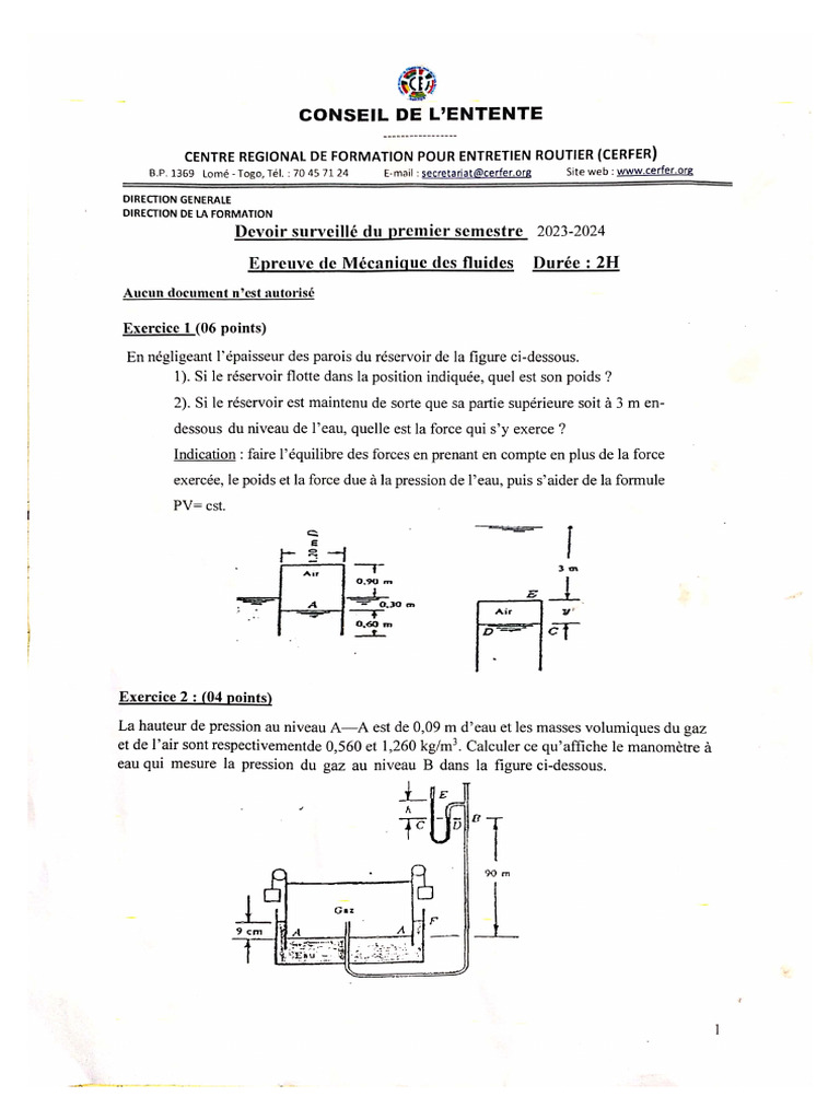 MECA FLUIDE 1an | PDF