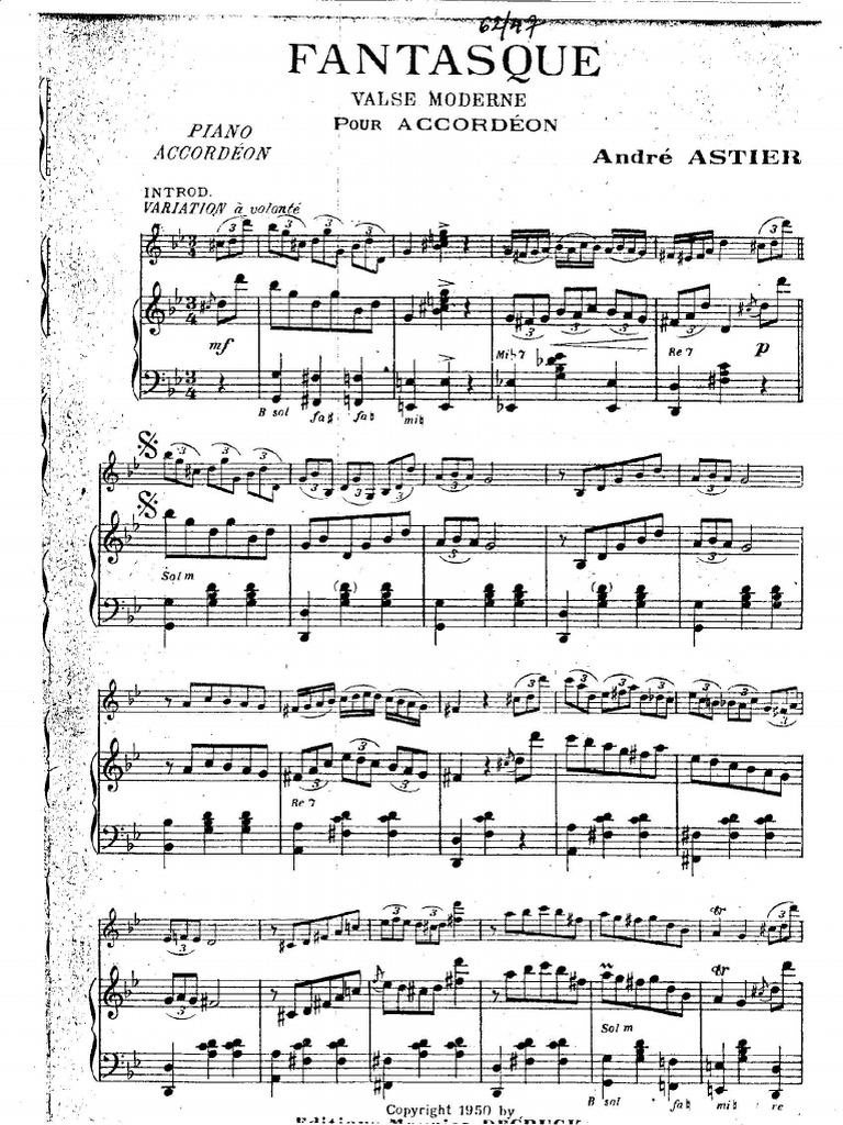 André Astier - Fantasque (Valse Moderne) | PDF