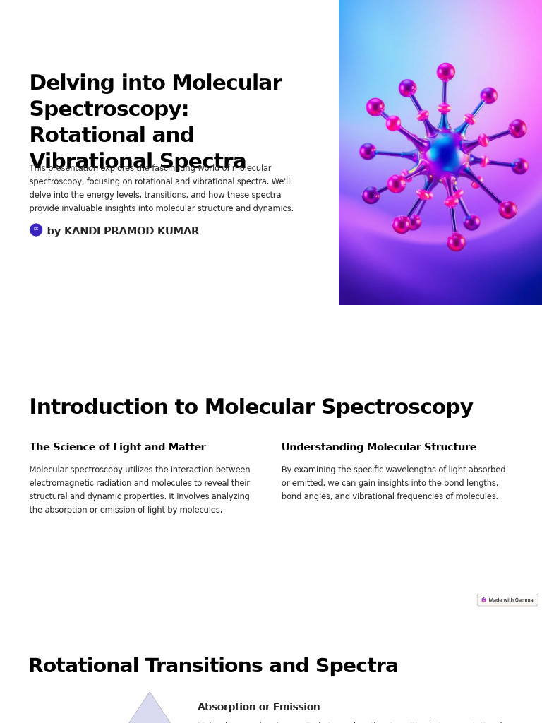 Molecular Spectroscopy Insights: Rotational & Vibrational | PDF ...