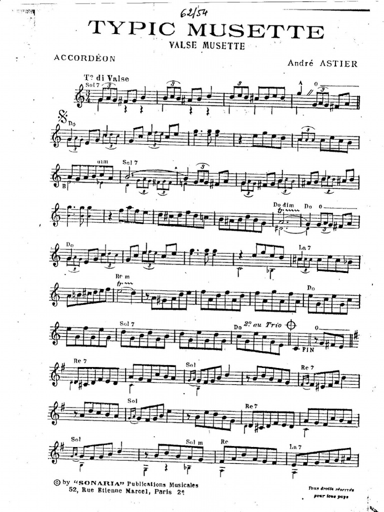 André Astier - Typic Musette (Valse Musette) | PDF
